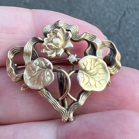 Jewelry | Antique Victorian 1k Gold Floral Watch Pin Brooch Pendant ...